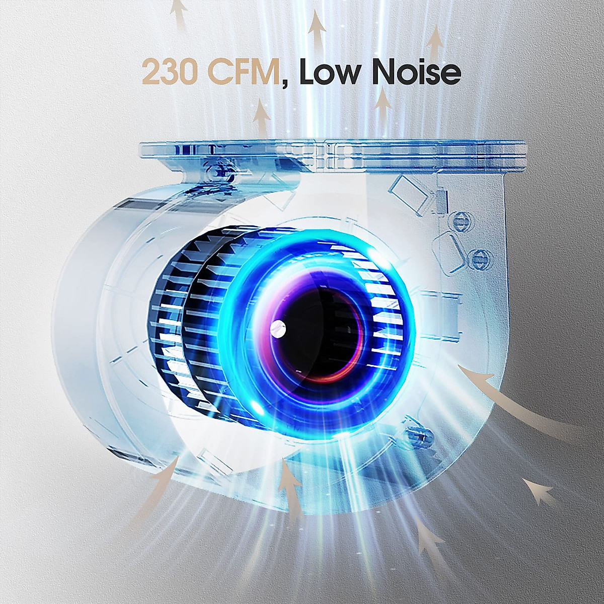 30 Inch Range Hood,Gasland Under Cabinet Vent Hood for Kitchen with 3 Speed Exhaust Fan,Insert Ducted Range Hood with 2 LED Lights, Black