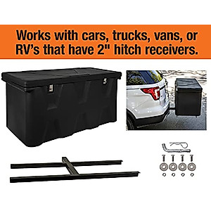 Buyers Products 1707020 Hitch-Mounted Poly Cargo Carrier , Black