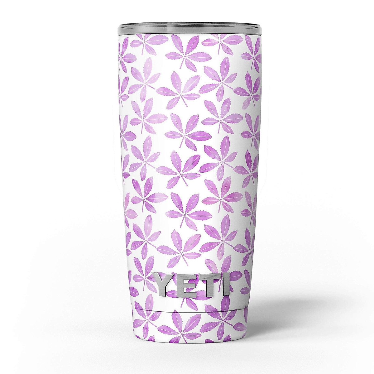 Design Skinz The Vibrant Pink and Purple Leaf - Skin Decal Vinyl Wrap Kit Compatible with The Yeti Rambler Cooler Tumbler Cups