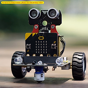 Yahboom STEM Education BBC Micro:bit Coding Robot Car Kit for Kids to Programmable DIY Toys for 12+ (Without Micro:bit)
