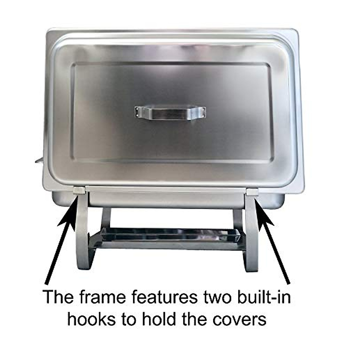 TigerChef Chafing Dish Buffet Set - Chaffing Dishes Stainless Steel - 3 Sets of Chafers and Buffet Warmer Sets: 6 Chafing Gels, 3 Slotted Spoons and Foldable Frame - Food Warmers for Parties Buffets