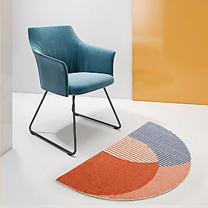 THRILRUG Half Round Inside Door Mats for Front Door, 17"x28" Entryway Rug Boho Door Mat,Half Circle Cute Welcome Mat for Entrance,Semicircle Mud Dirt Trapper Non-Slip Low-Profile