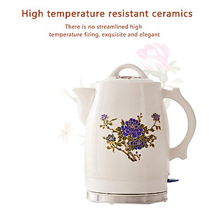 -Eleactric Ceramic Cordless Kettle Teapot, 2.0L, 1500W Water Fast for Tea, Coffee, Soup, Oatmeal-Removable Base, Boil Dry Protection/B/D