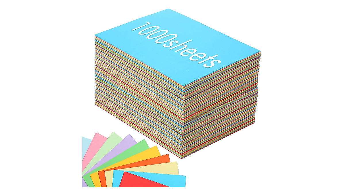 Heavyweight Colored Paper Cardstock Bulk for Kids and Crafts
