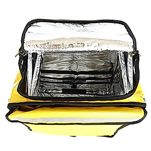 Packir PK-GV: Extendable Food Delivery Rucksacks, Flexible Pizza Takeaway Bags, Delivery Backpacks with Cup Holders,Yellow
