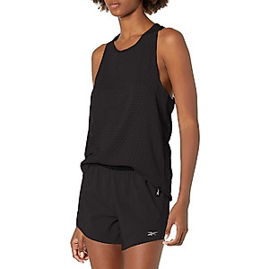 Reebok Training Supply Perforated Racerback Tank Top, Black, XS