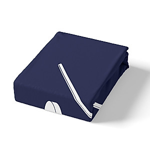 Ice Hockey Duvet Cover Queen, Ball Sports Gaming Bedding Set Ice Hockey Gifts For Boys, Equipments Stick And Puck Comforter Cover Winter Sports Games Quilt Cover With 2 Pillow Cases, Dark Blue