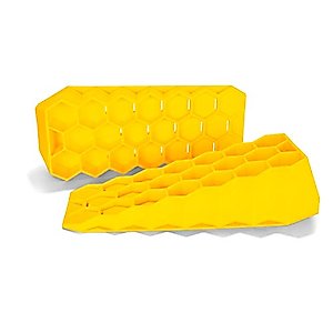 Camco Wedge RV Leveler, Set of 2 | Helps Your RV Appliances and Tanks Operate More Efficiently | Compatible with RVs with Parking Brakes | Yellow (44580)