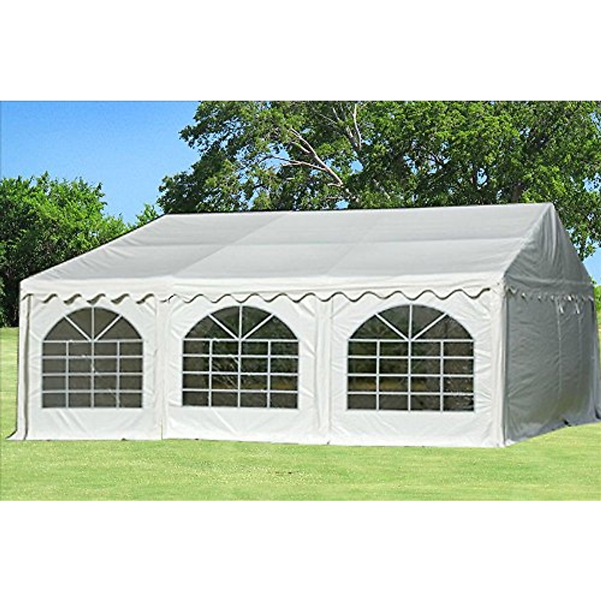 20'x20' PVC Party Tent (FR) - Wedding Canopy Shelter White - Fire Retardant