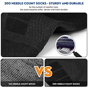 Low Cut Athletic Running Socks for Men & Women (3 Pairs Black, Medium)