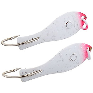 Nungesser 30GLO-2RW 000 Shad Spoon, Hot Pink and White Finish