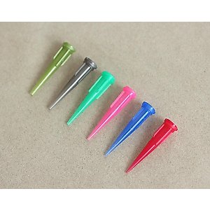 Glue Henna Dispensing Needles Plastic Tapered Tip Assorted Sizes 90 Pieces (15 Each of 6 Sizes)