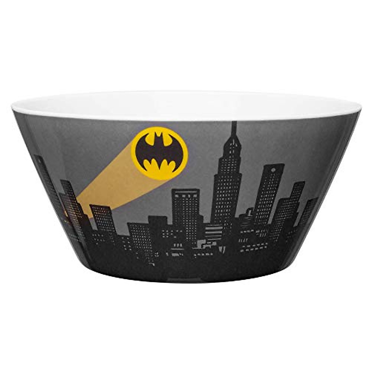Zak Designs DC Comics Kids' Soup Bowl, Made with Durable Melamine Material Perfect Dinnerware for Indoor/Outdoor Activities (27 oz, BPA-Free, Batman)