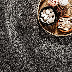 nuLOOM Julene Abstract Waves Area Rug, 5' Round, Grey