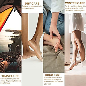 Foot Masks Puresoak Bath Foot Peel Mask (2 Pairs) + Moisturizing Foot Mask (2 Pairs) with 1Pack Epsom Salt Foot Spa Bath Kit Gift Set | Lavender Bliss Foot Peel Mask Lemongrass & Aloe Moisturizing Mask Foot Relaxing Soft Treatment for Women & Men Foot Car