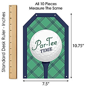 Big Dot of Happiness Par-Tee Time - Golf - Hanging Vertical Paper Door Banners - Birthday or Retirement Party Wall Decoration Kit - Indoor Door Decor