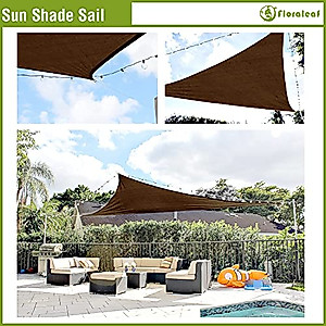 FLORALEAF 12'x12'x12' Sun Shade Sail Triangle Canopy UV Block Sun Shade for Outdoor Patio Garden Backyard Awning
