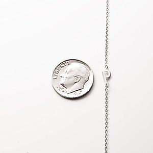 Deidreamers Sterling Silver Side Mini Initial Necklace K