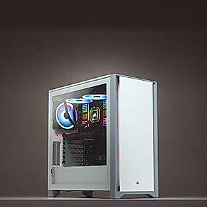 Corsair 4000D Tempered Glass Mid-Tower ATX PC Case - White