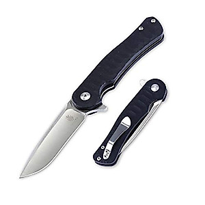 Kizer DUKES, Folding Pocket Knives with 3 Inches N690 Blade and Black G10 Handle, Flipper, Outdoor, EDC -V3466N1