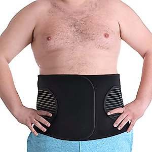 Hernia Belt for Men or Women - Plus Size Abdominal Binder Post Surgery Tummy Tuck Support Belts for Umbilical Hernias, Inguinal, Navel Belly Hernias, Hysterectomy, Postpartum with Stomach Pad (XXXL)