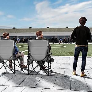 TIMBER RIDGE Oversized Folding Camping Chair High Back Heavy Duty for Adults Support up to 500lbs with Cup Holder, Side Pocket