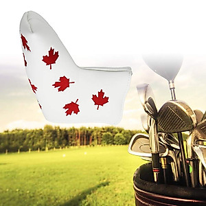 HISTAR Golf Putter Head Cover Headcover Red Maple Leaf Design Fit All Brands