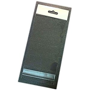 2x6 Hang TOP Clear Resealable Cello/Cellophane Bags w/Hanging Header - Pack of 100