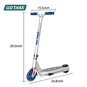 Gotrax Scout Electric Scooter for Kids Ages 4-7, Max 3 Miles Range and 6Mph Speed, 5" Flash Front Wheel and Unique Pedal Light, UL2272 Certified Aprroved Electric Kick Scooter for Boys Girls Blue