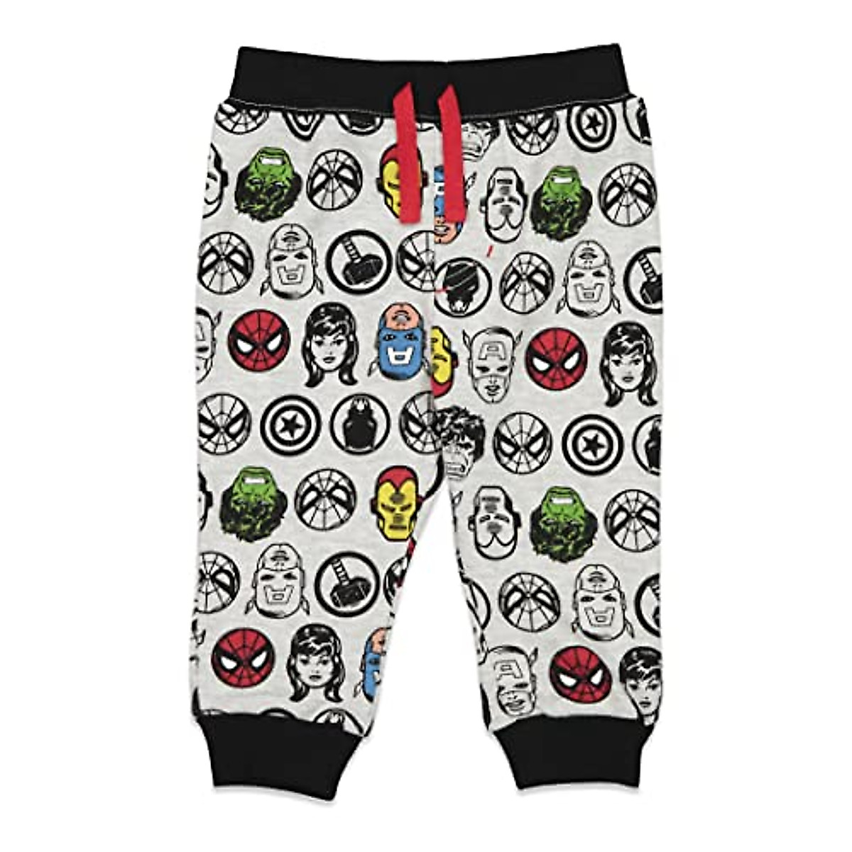Marvel Avengers Toddler Boys 2 Pack Pants Black/Light Grey 3T