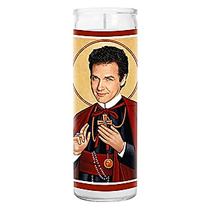 Norm Celebrity Prayer Candle - Comedian Funny Saint Candle - 8 inch Glass Prayer Pop Culture Votive - 100% Handmade in USA - Funny Celeb Novelty Actor TV Show Movie Gift