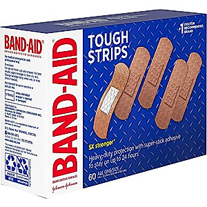 Band-Aid Brand Tough-Strips Adhesive Bandage for Minor Cuts & Scrapes, All One Size, 60 ct (Limited Edition)
