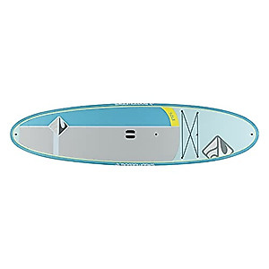 Boardworks Sōlr | Recreational Stand Up Paddleboard | X-Shot Epoxy Hardboard with Paddle | 10' 6" | Blue/Yellow/Grey, 4440720527