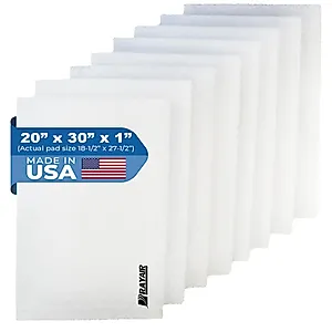RAYAIR SUPPLY 20x30 Replacement Filter Pads Compatible with Cimatec Airscreen 1000 Air Cleaner 20x30 Refills (4 Pack)
