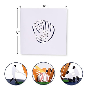 CUTE POPUP - Father's Day Card, Baseball Pop Up Card, Sport Pop Up Card, Baseball Birthday Card, Father's Day Pop Up Card, Perfect Present for Dad, Grandpa, Friends or any Occasion