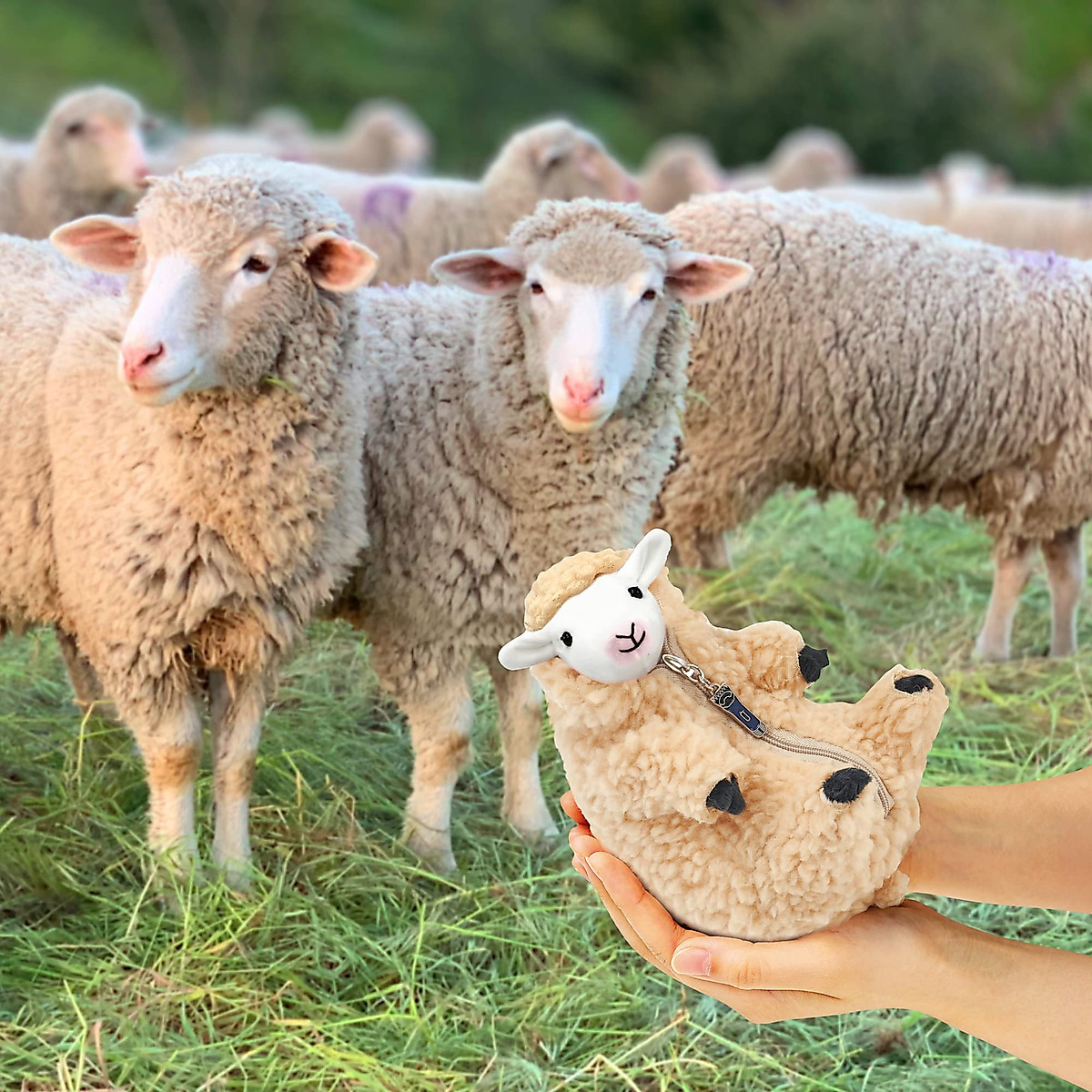 AGRIMONY Cute Shaved Sheep Stuffed Animals Kawaii Lamb Plush Toys Valentines Day Mothers Day Birthday Easter Funny Gifts for Kids Girls Boys Teens Women Small Plushies Sheep Decor