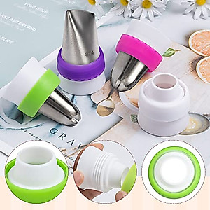 EBLLPA 12 Pack Russian Piping Tip Couplers Cake Decorating Couplers Pipe Tip Couplers for Icing Nozzles, Large