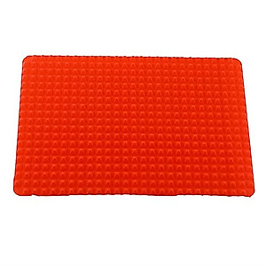 Maserfaliw Pyramid Pan Baking Mat Red Pyramid Pan Nonstick Silicone Baking Mat Mould Cooking Mat Oven Baking Tray, Essential for Home Life, Can Be Used As