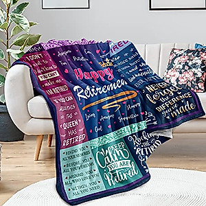 Retirement Gifts For Women 2023, Retirement Gifts Blanket 50"x60", Retired Gifts For Women, Farewell Gifts For Coworkers, Coworker Leaving Gifts For Women, Goodbye Gifts For Coworkers Throw Blankets