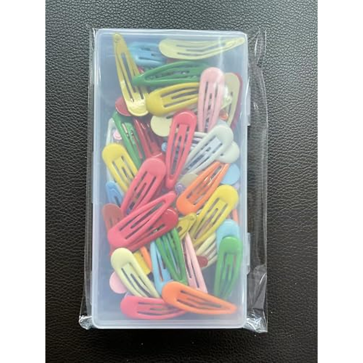 60Pcs Snap Hair Clips for Girls, Gingbiss 2 inch Silicone Coating Colorful Metal Hair Barrettes with Storage Case for Women Girls Kids, No Slip Hair Accessories for Hair, 10 Assorted Colors