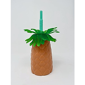 Greenbrier Luau-Themed Shaped Cups with Straws, 12 oz. - 3 Pack - VALUE - POOL PARTY