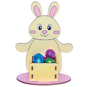 Baker Ross AT506 Easter Egg Cup Kits - Pack of 4, Creative Art and Craft Supplies for Kids to Make and Decorate