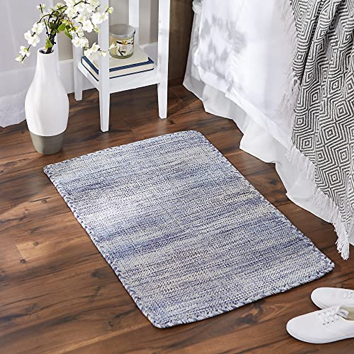 DII Woven Rugs Collection Hand-Loomed, 2x3', Blue Variegated