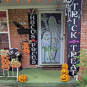 WONDHOME Halloween Pumpkin Decorations Jack-O-Lantern Halloween Decorations Waterproof Solar Pumpkin Lights Garden Statues Outdoor Halloween Decor for Outside Yard Lawn Patio Porch(Round Pumpkin)