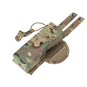 EXCELLENT ELITE SPANKER Tactical Universal Radio Holster Pouch Holder Case Bag Molle Adjustable Military Walkie Talkie Holder(Multicam)