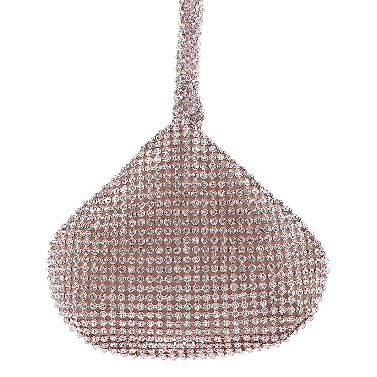 ele ELEOPTION Women Purse Women's Evening Bag Full Rhinestones Wedding Purse Rose Gold Large Size