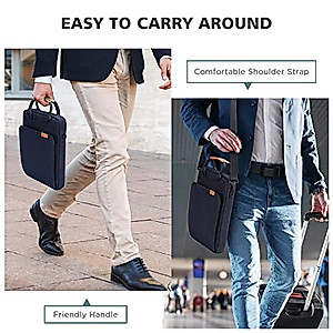 NIDOO Laptop Shoulder Bag for 13" MacBook Air Pro M1 M2 / 12.9" iPad Pro M2 M1 / 13" Surface Pro X 7 8 9, Vertical Computer Sleeve Carrying Case Messenger for 13.3" Galaxy Pro 360 / Tab S8+ / Dell XPS