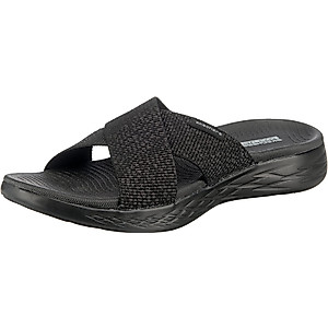 Skechers womens On-the-go 600 - 16259 Slide Sandal, Black, 7 US
