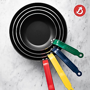 De Buyer CHOC Nonstick Fry Pan - 11” - Red Handle for Meat - 5-Layer PTFE Coating - Warp & Scratch Resistant - Made in France
