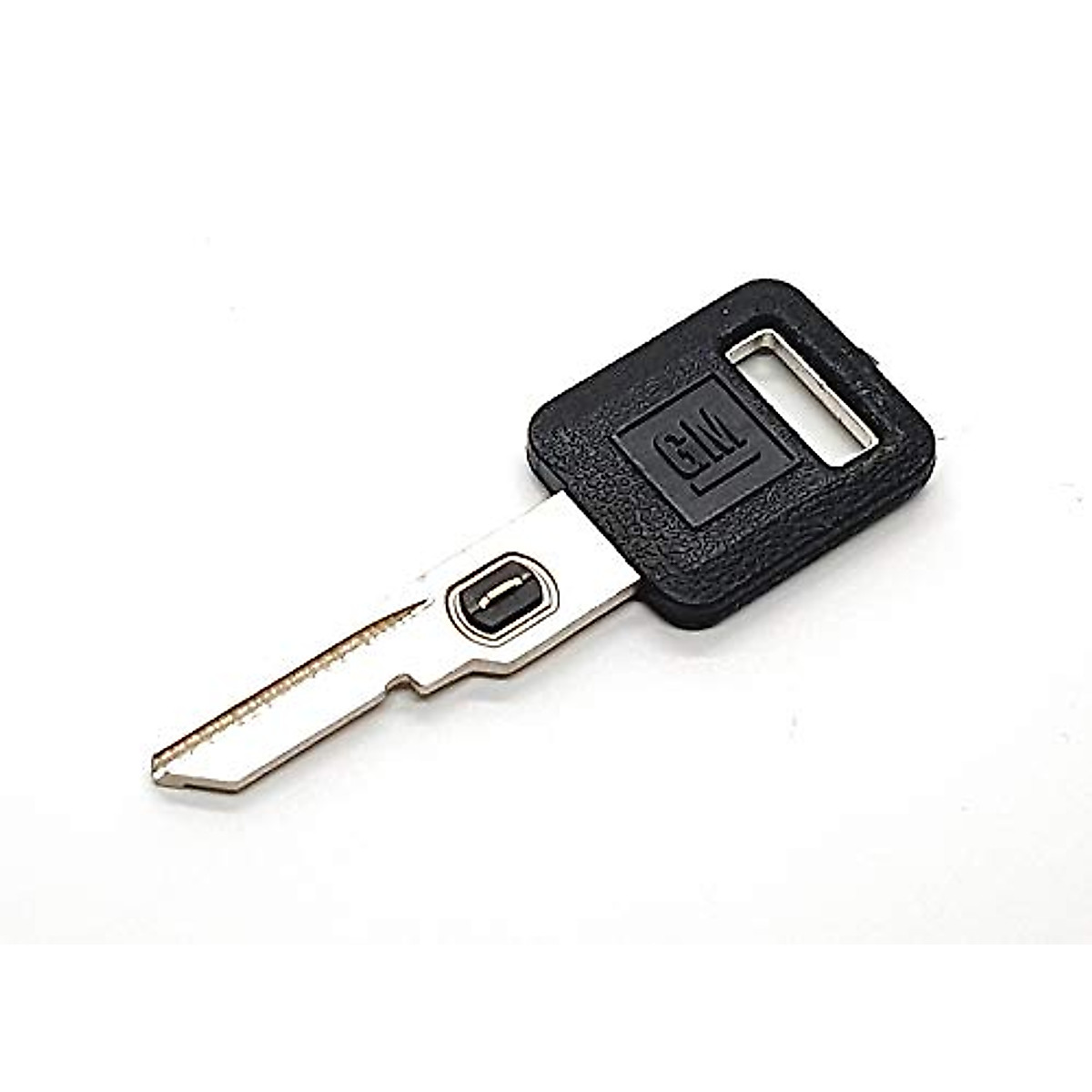 GM 595516 Genuine OEM Single Sided Ignition Logo Key Blank w/Vats Resistor Chip #6. for: Buick, Cadillac, Chevrolet, Oldsmobile, Pontiac, Strattec V.A.T.S No. 6.